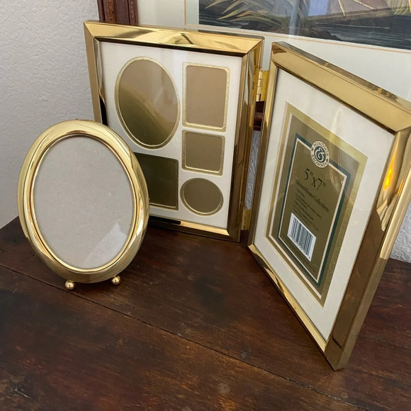 Accents | Vintage Solid Brass Frames 5x7 Oval Frame With Feet Vintage ...